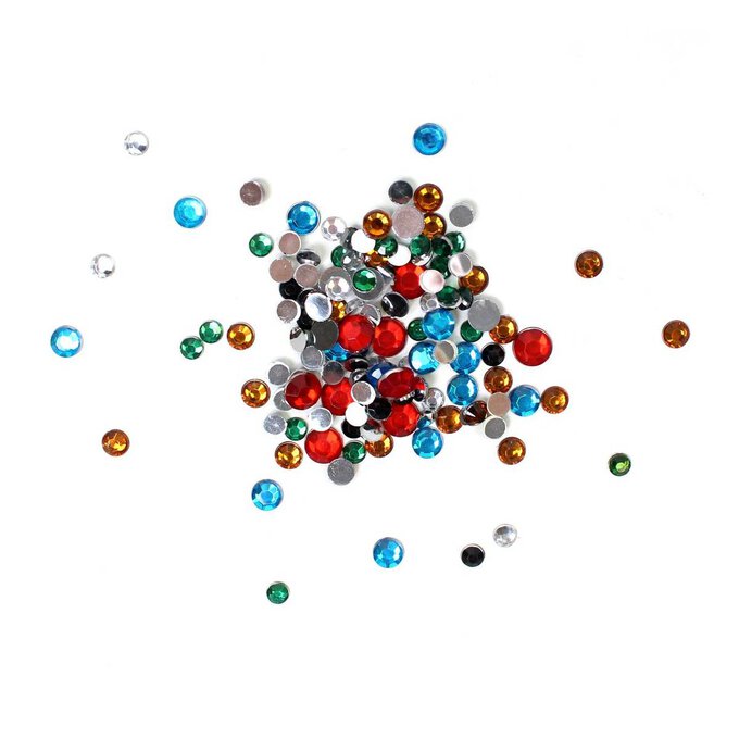 Multi Assorted Round Gems 90g | Hobbycraft