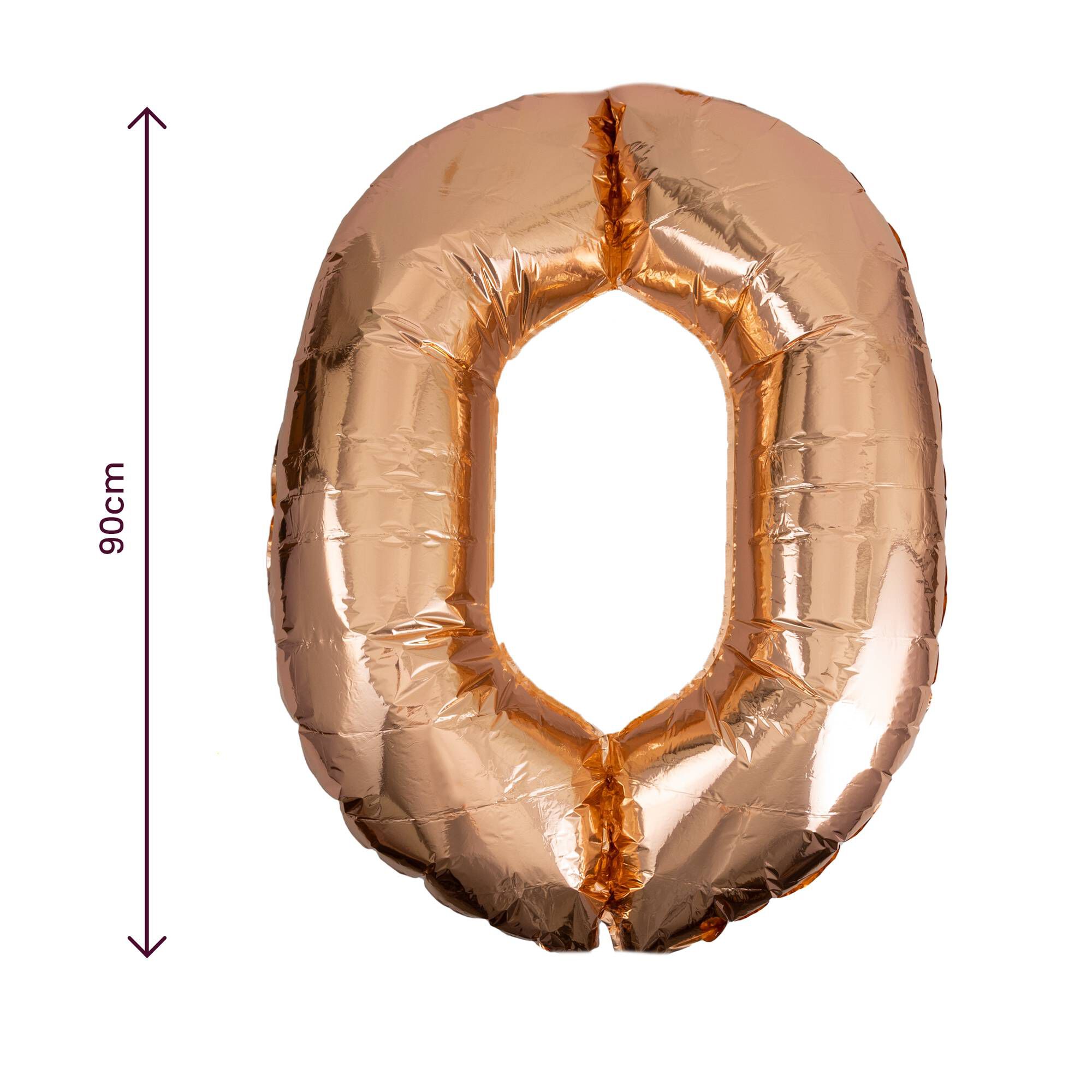 Extra Large Rose Gold Foil Number 0 Balloon | Hobbycraft