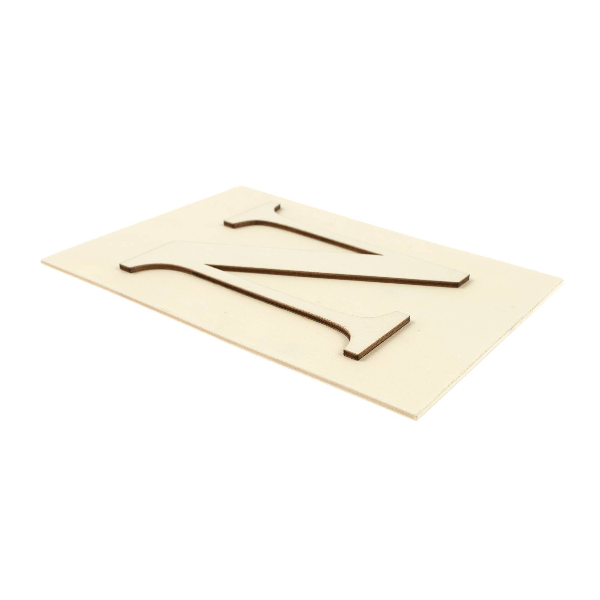 Wooden Letter N Plaque 10cm x 15cm | Hobbycraft