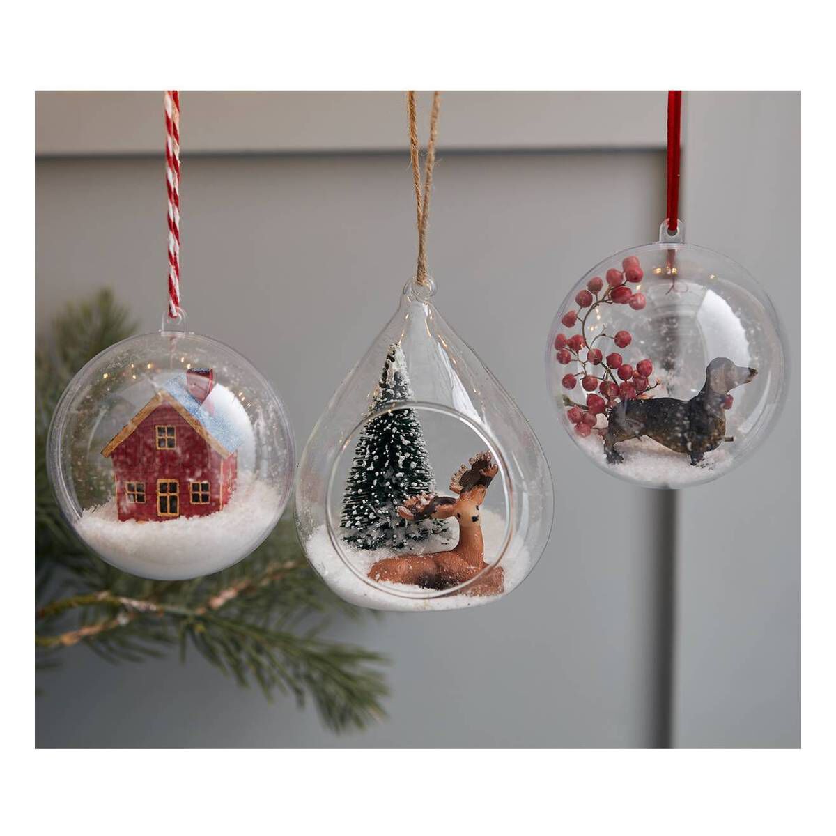 Oval Fillable Glass Bauble 10cm | Hobbycraft