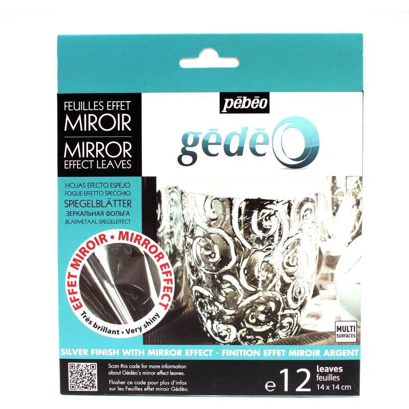 Pebeo Silver Mirror Effect Leaves 12 Sheets | Hobbycraft
