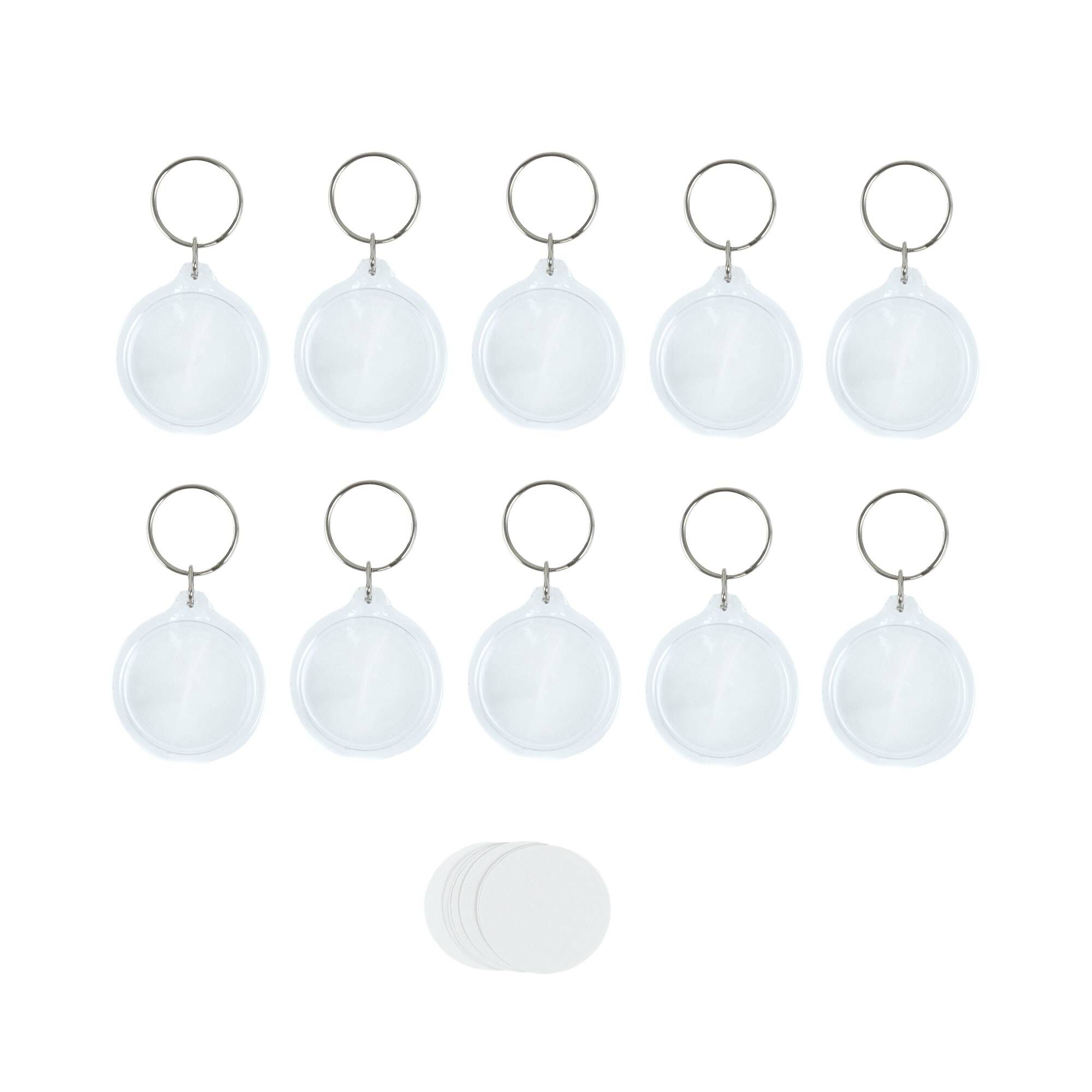 Clear Circle Keyrings 10 Pack | Hobbycraft