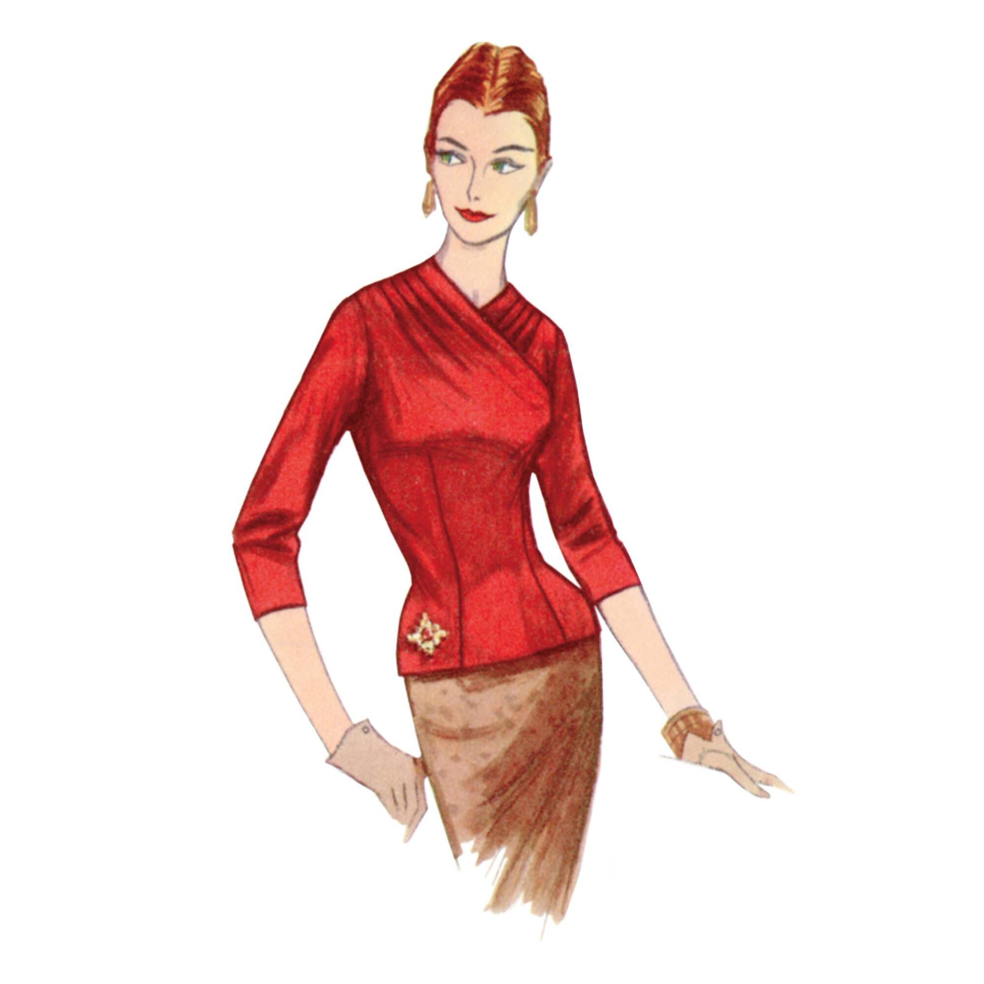 Simplicity Vintage Blouses and Cummerbund Sewing Pattern S9634 (6-14 ...