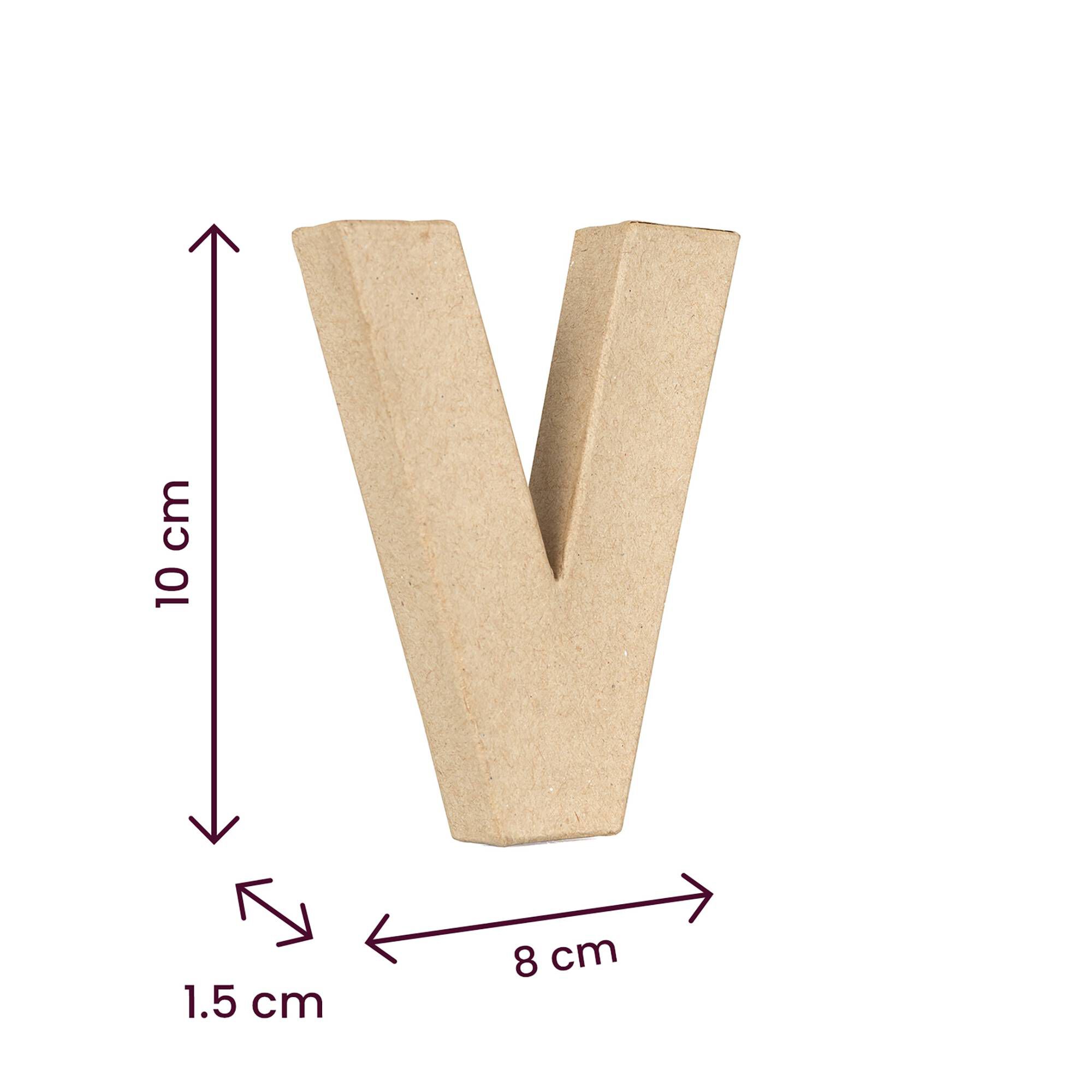 Mini Mache Letter V 10cm | Hobbycraft