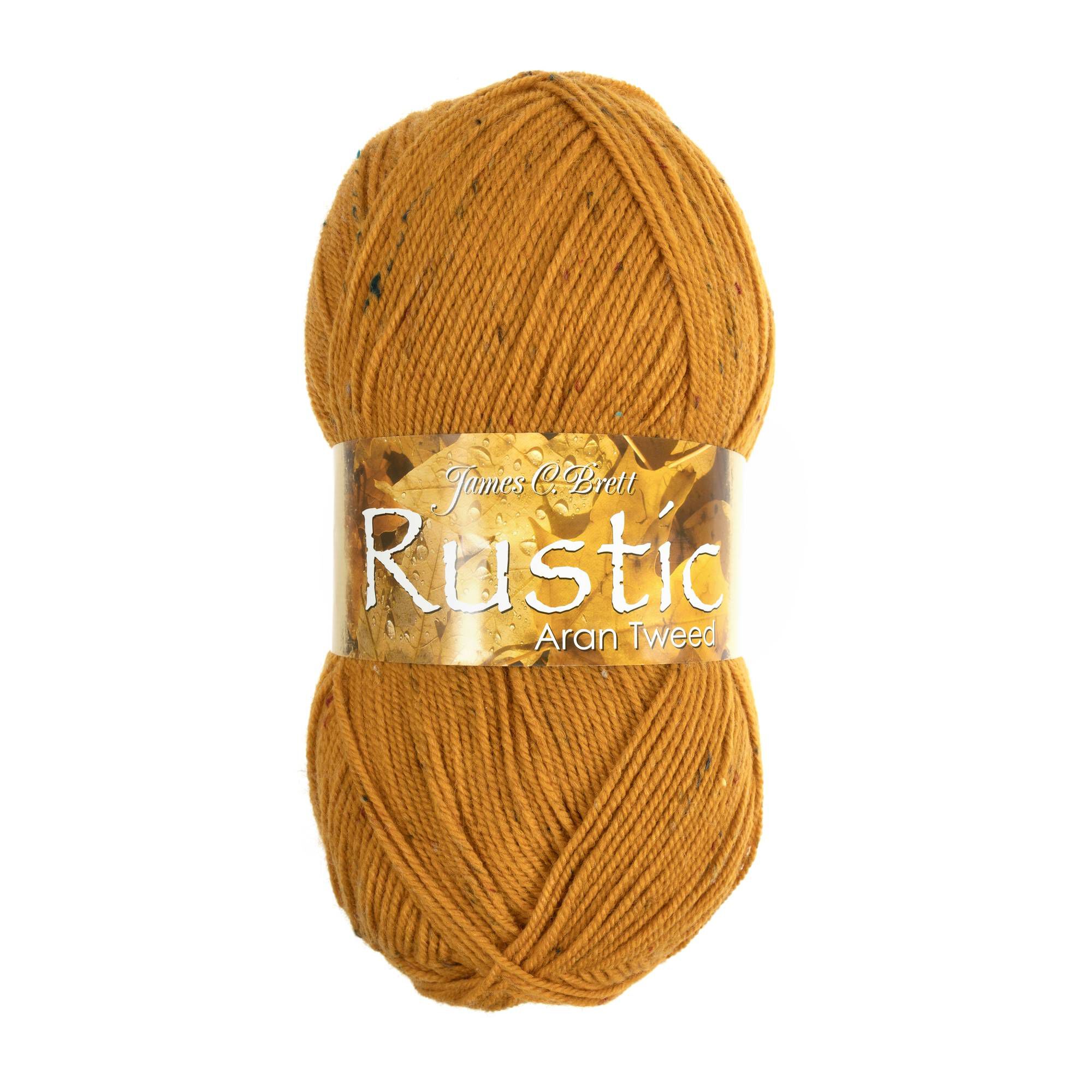 James C Brett Mustard Rustic Aran Tweed 400g | Hobbycraft