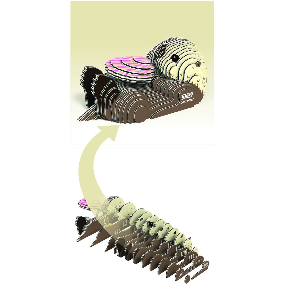 Eugy 3D Sea Otter Model | Hobbycraft