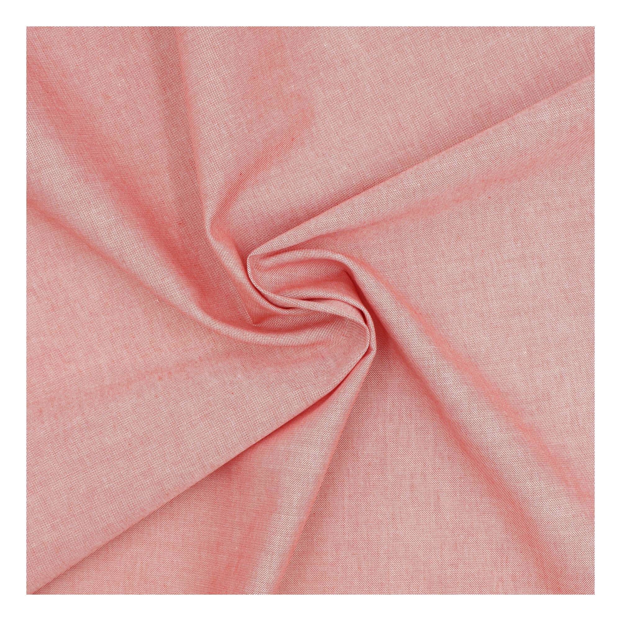 Red Cotton Oxford Chambray Fabric by the Metre | Hobbycraft