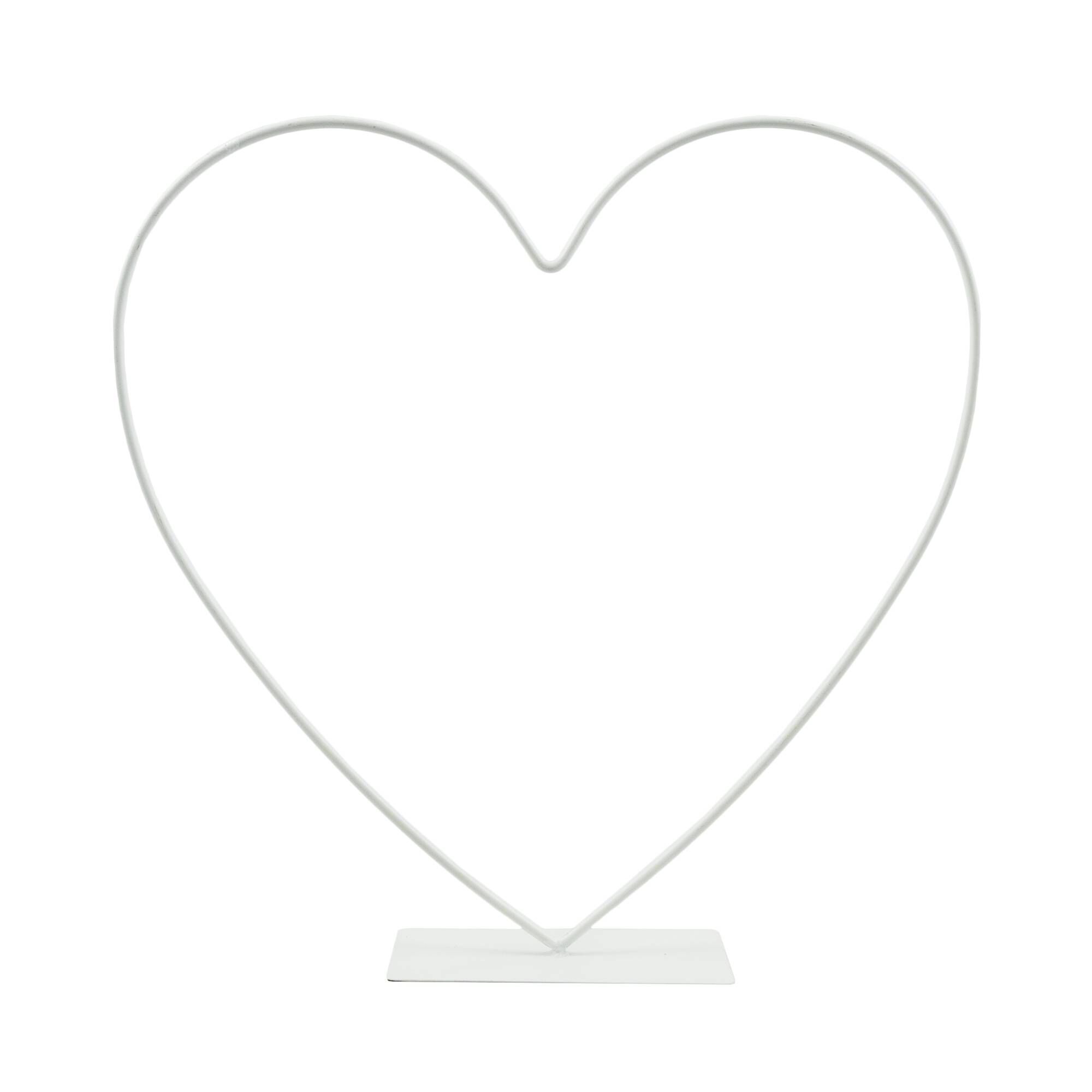 White Metal Heart Frame Decoration 30cm | Hobbycraft