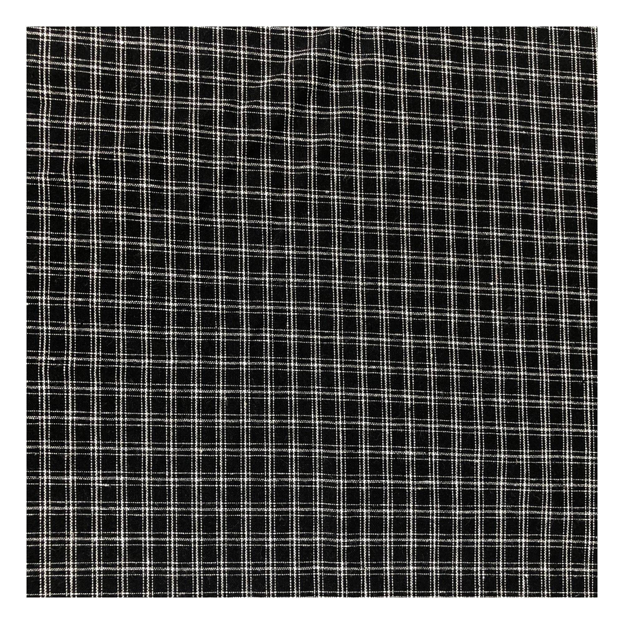 Black Check Cotton Fabric by the Metre | Hobbycraft