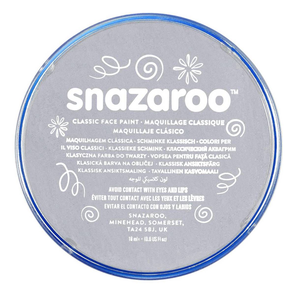Snazaroo Light Grey Face Paint Compact 18ml | Hobbycraft