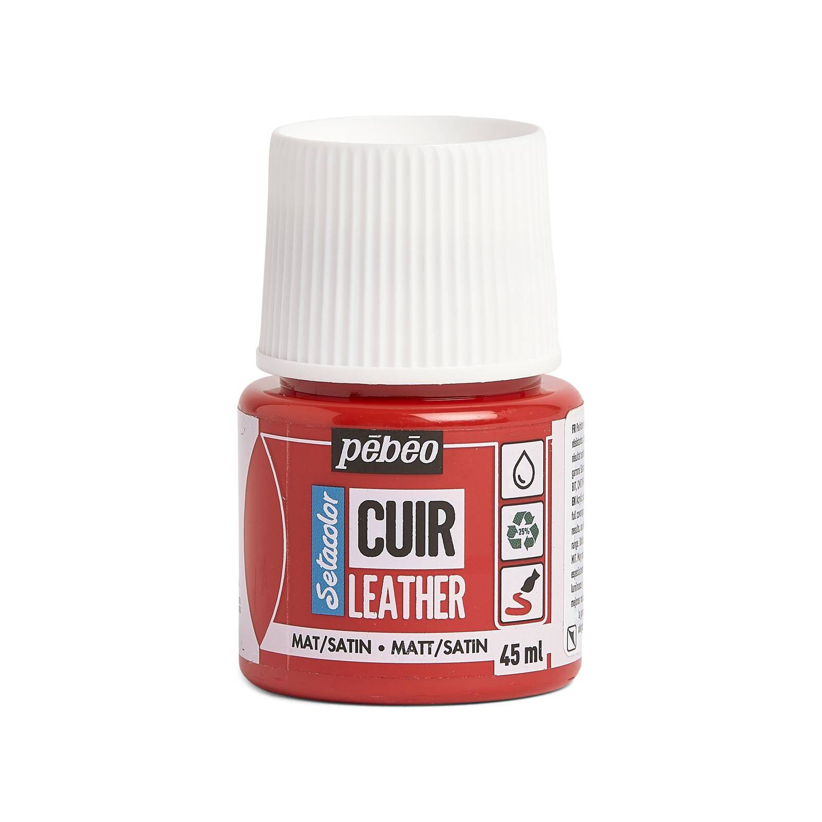 Pebeo Setacolor Intense Red Leather Paint 45ml | Hobbycraft