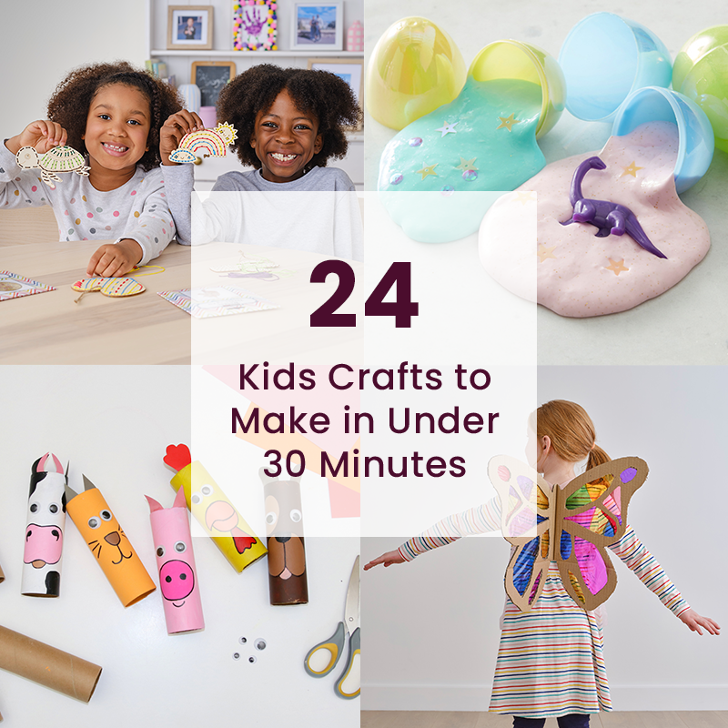 24 Quick and Easy 30 Minute Crafts for Kids | Hobbycraft