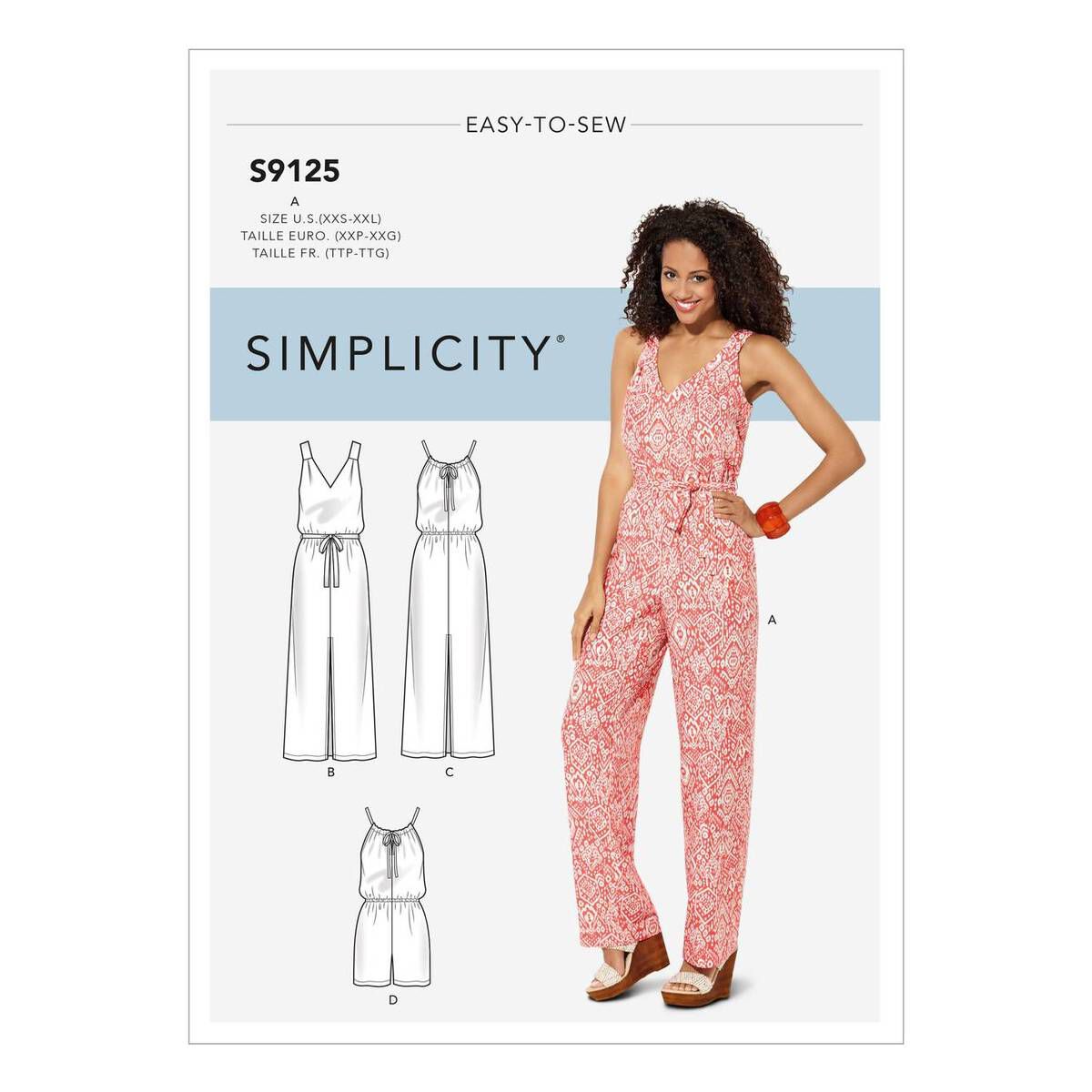 Simplicity Women’s Jumpsuit Sewing Pattern S9125 | Hobbycraft