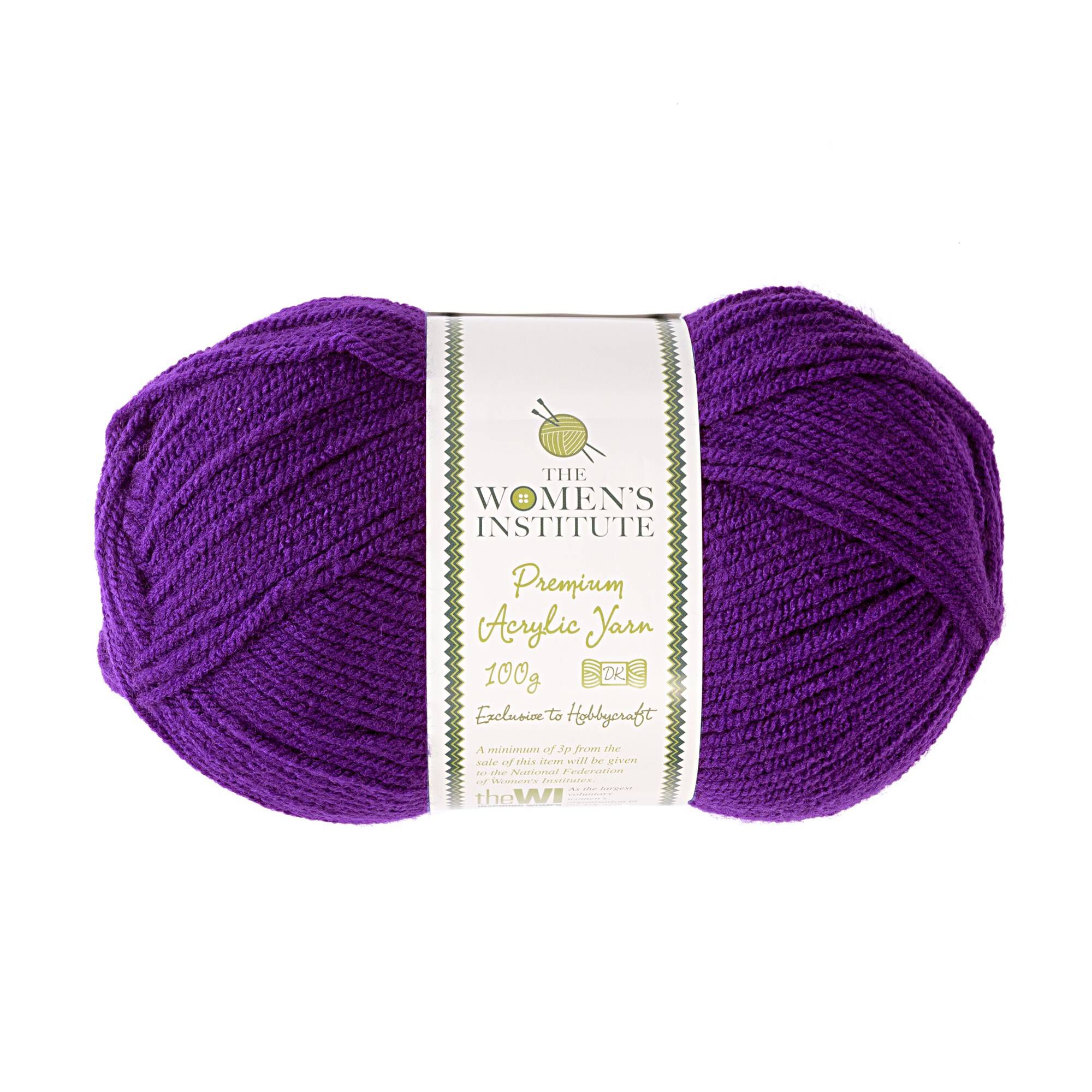 Women's Institute Purple Premium Acrylic Yarn 100g | Hobbycraft