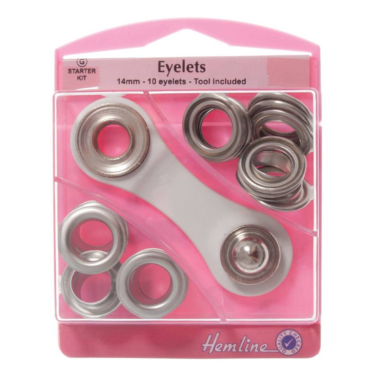 Hemline Eyelets Starter Kit 14mm 10 Pack | Hobbycraft