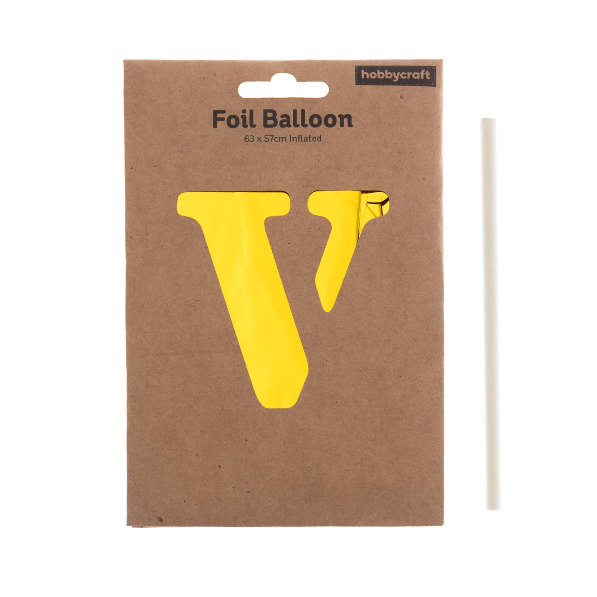 Extra Large Gold Foil Letter V Balloon | Hobbycraft
