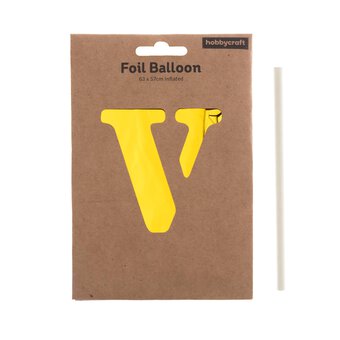 Extra Large Gold Foil Letter V Balloon | Hobbycraft