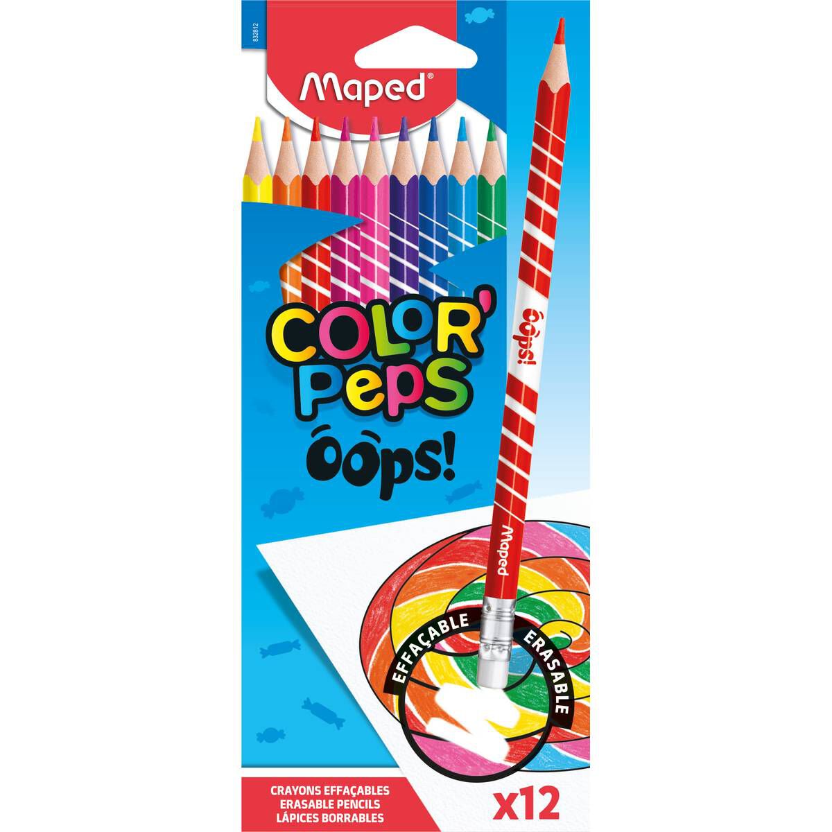 Color’Peps Oops Colouring Pencils 12 Pack | Hobbycraft