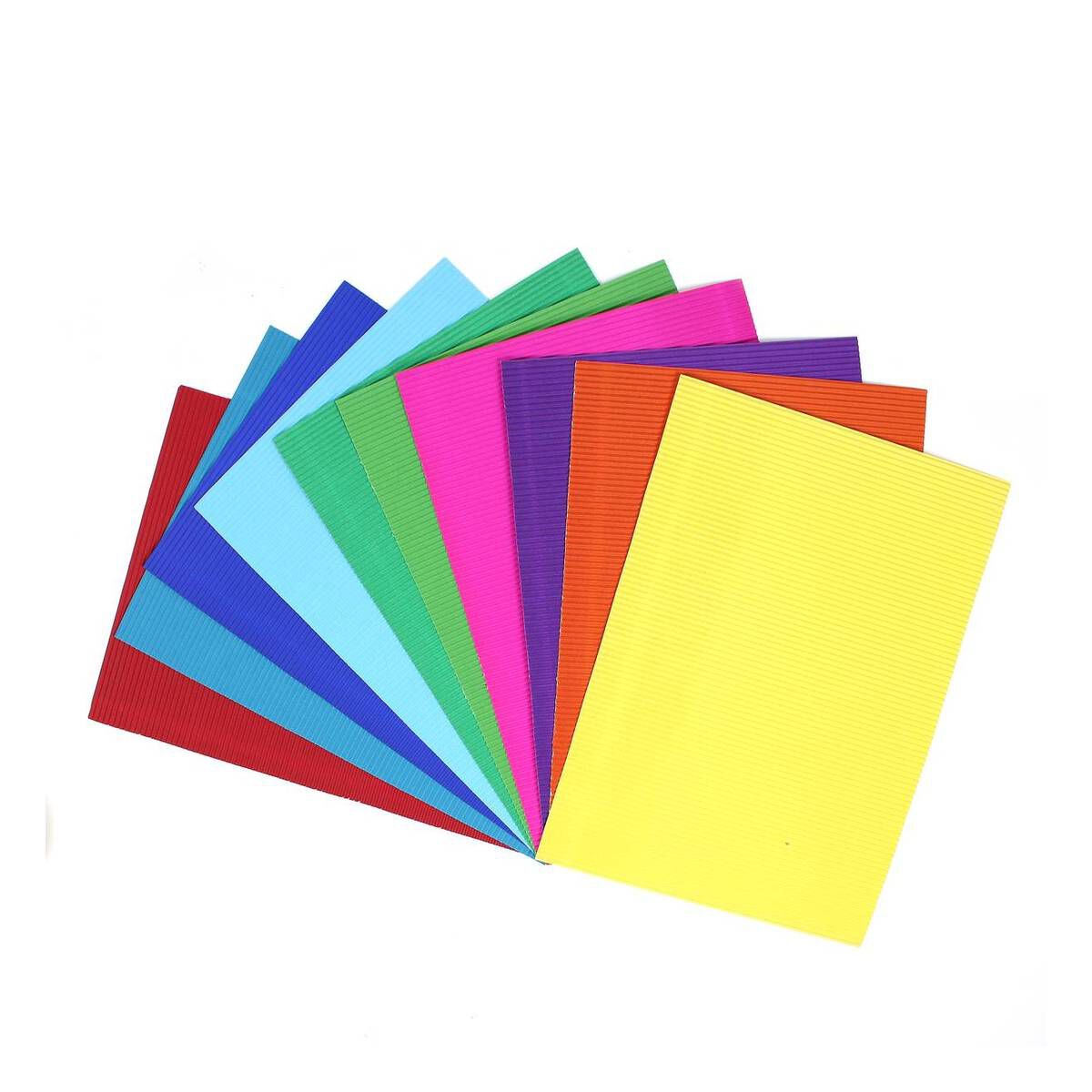 Corrugated Coloured Paper A4 10 Pack | Hobbycraft