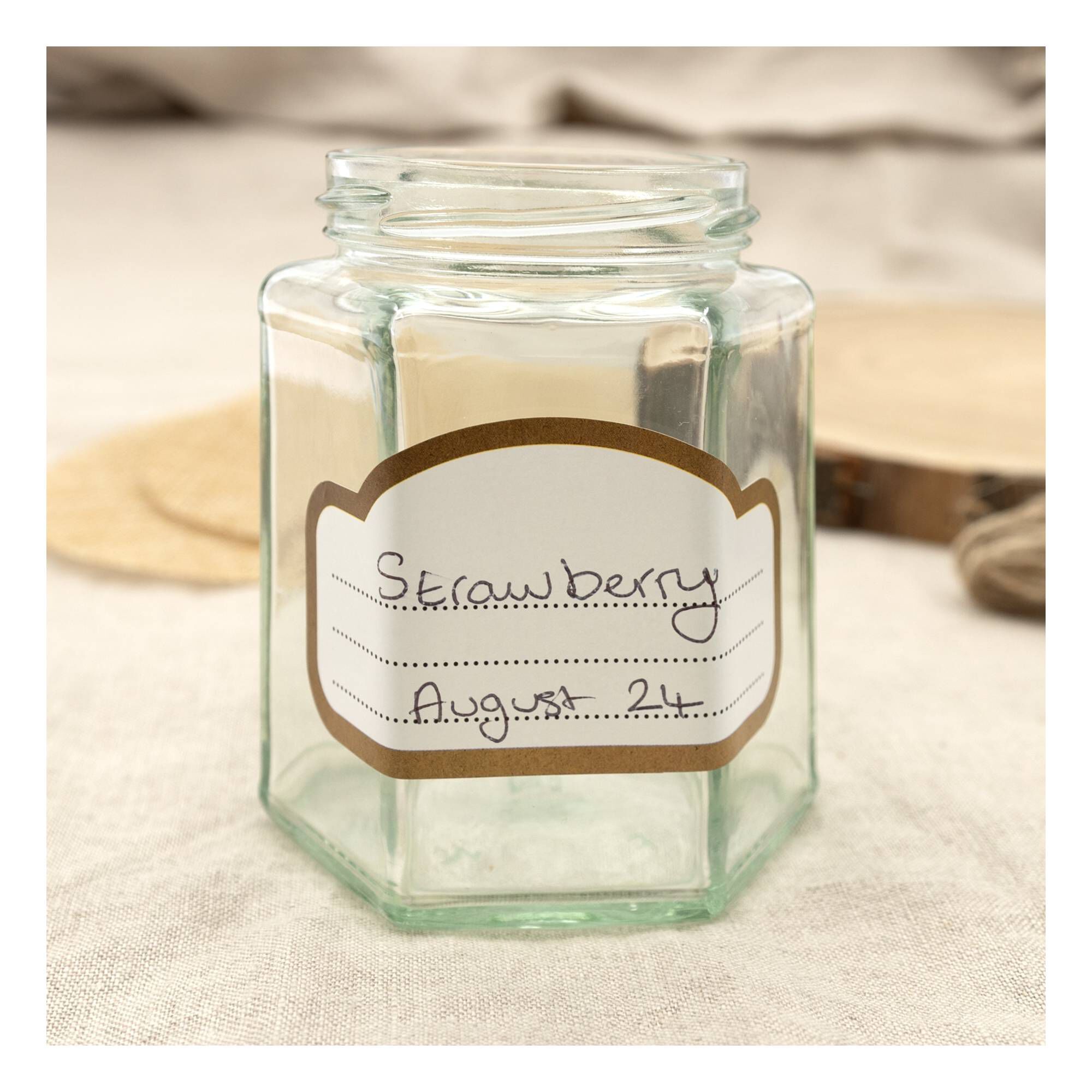 Natural and Black Jar Label Stickers 24 Pack | Hobbycraft