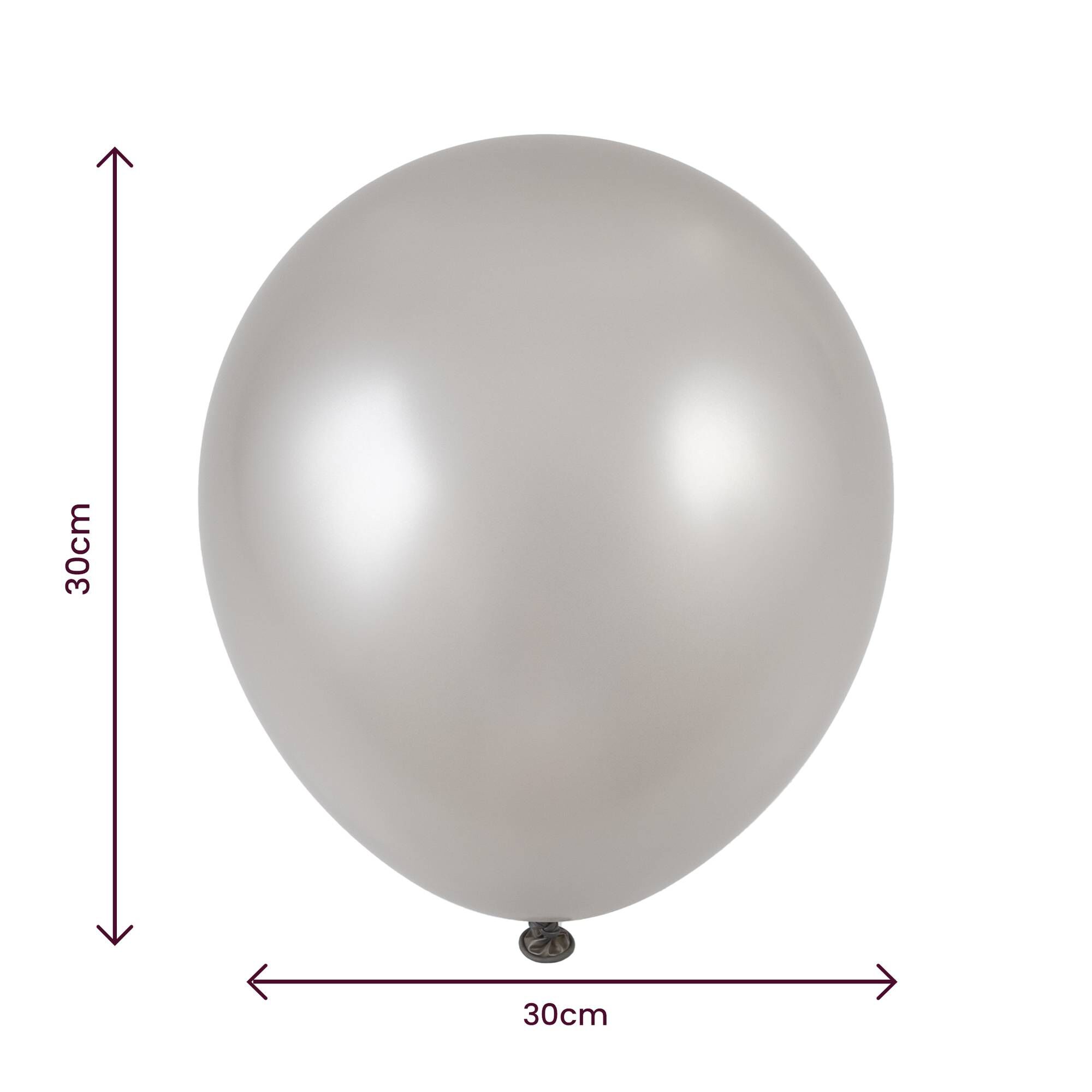 Silver Pearlised Latex Balloons 8 Pack | Hobbycraft