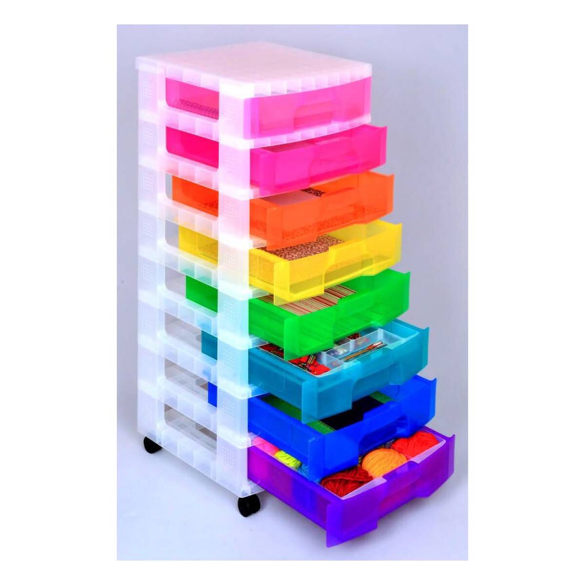 Really Useful Rainbow Storage Tower 8 Drawers | Hobbycraft