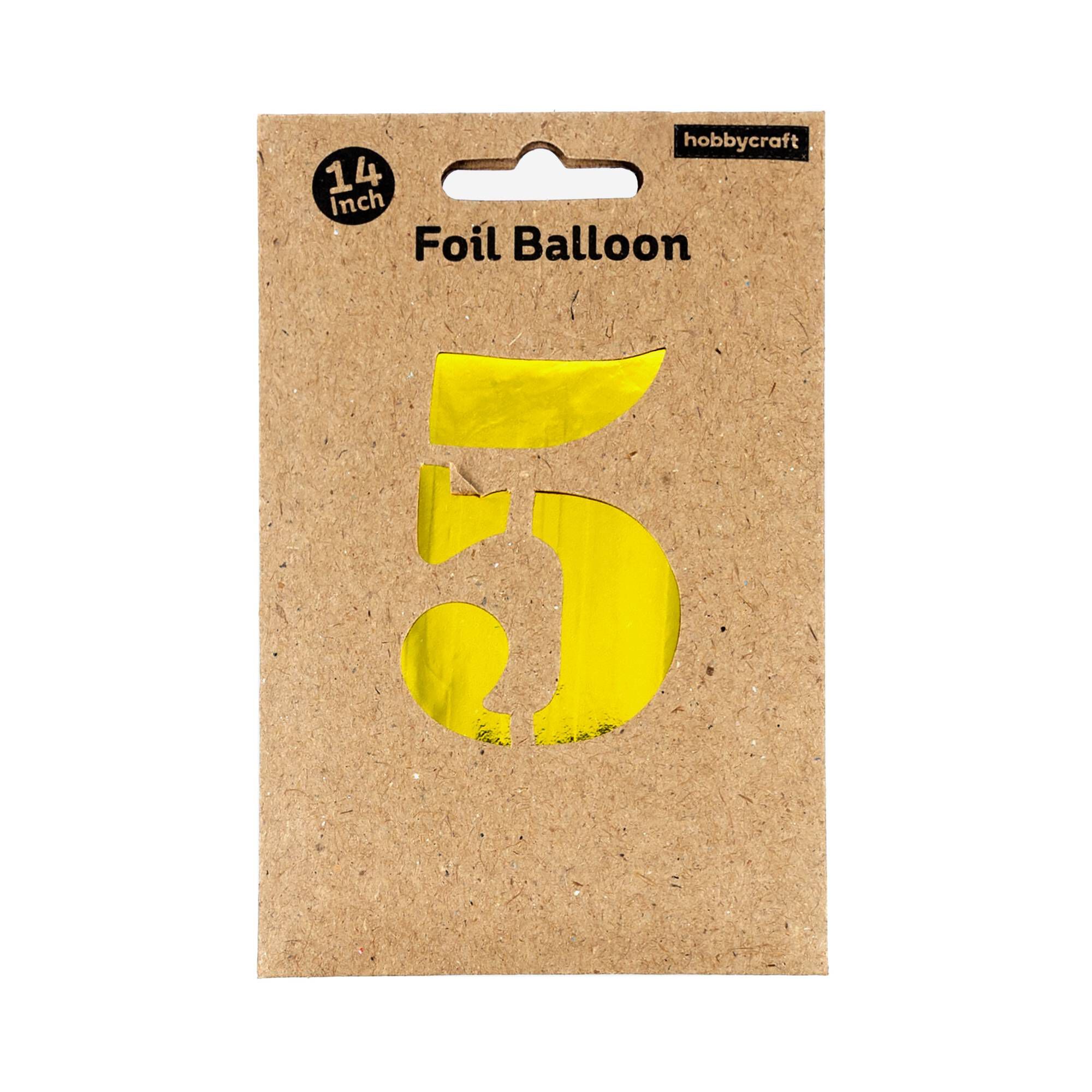 Gold Foil Number 5 Balloon | Hobbycraft