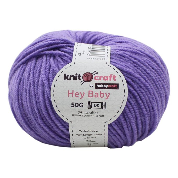 Knitcraft Violet Hey Baby DK Yarn 50g | Hobbycraft
