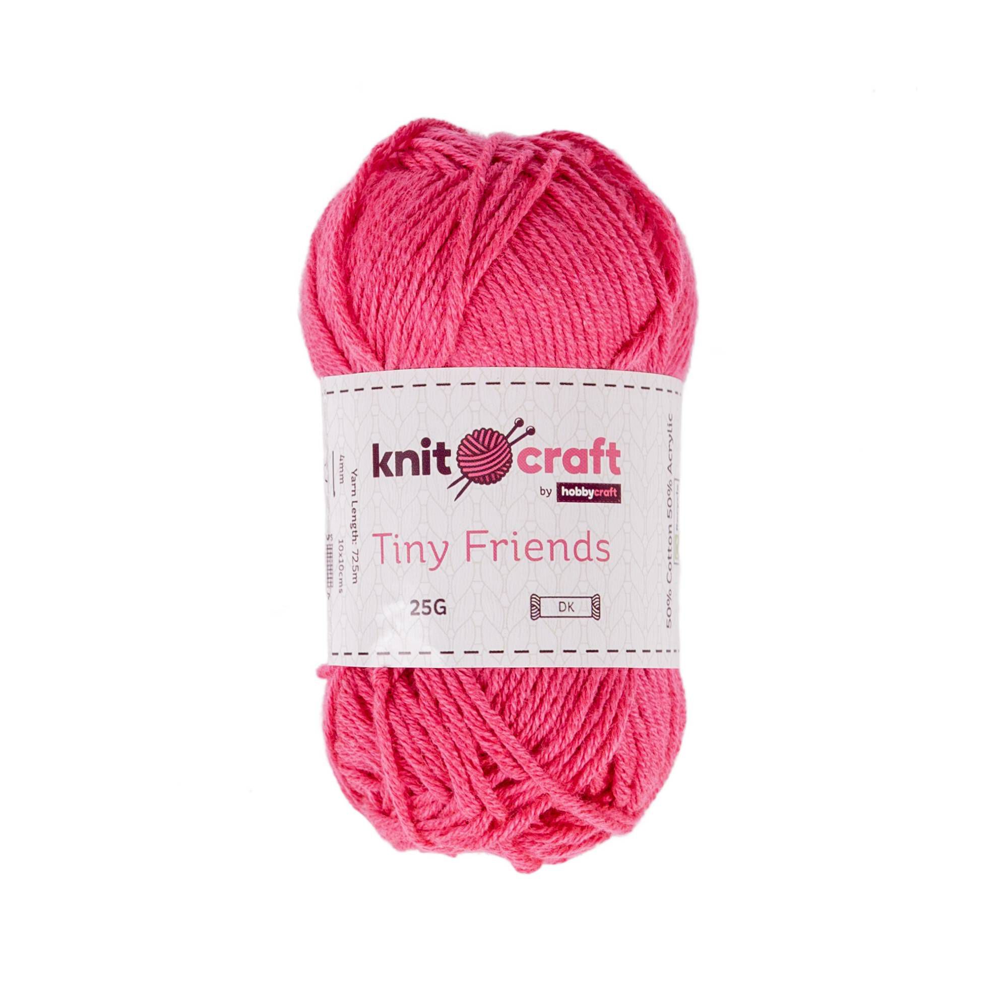 Knitcraft Hot Pink Tiny Friends Yarn 25g | Hobbycraft