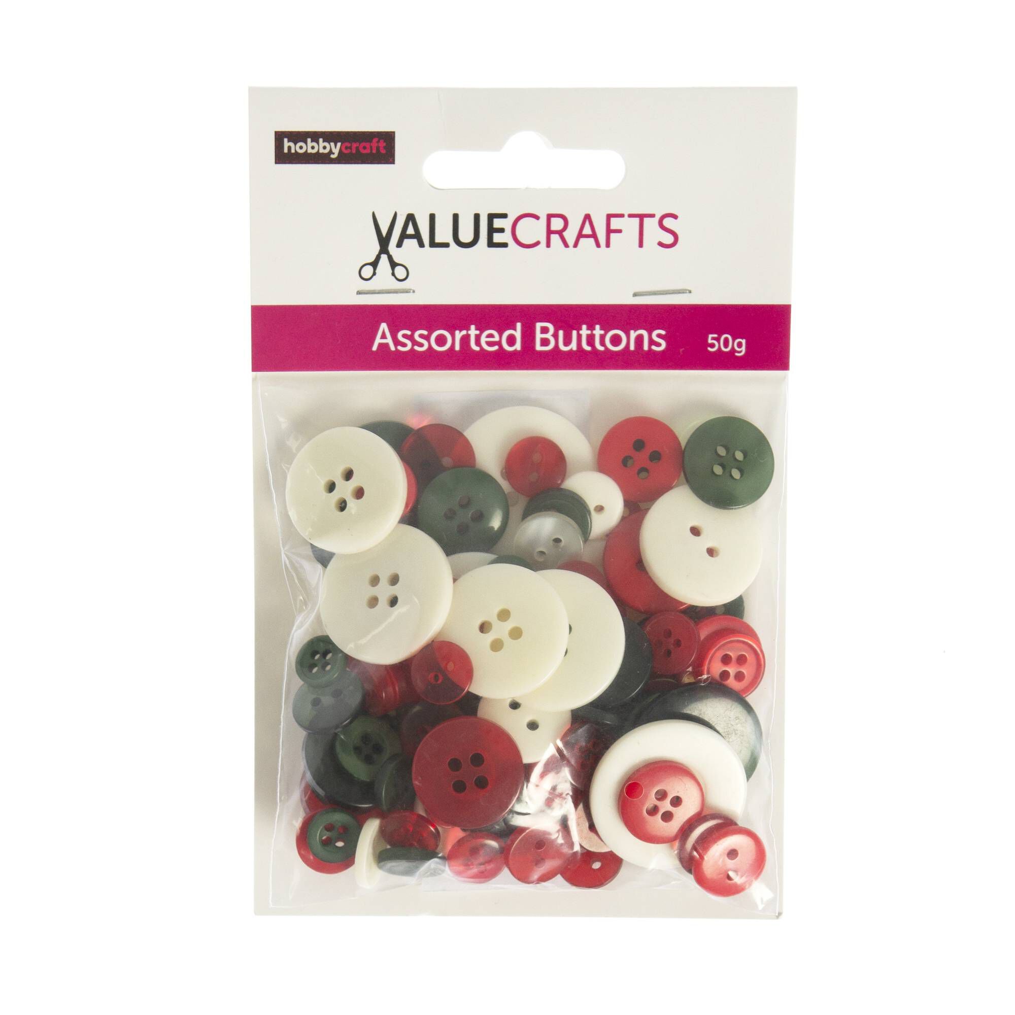 Christmas Buttons Pack 50g | Hobbycraft