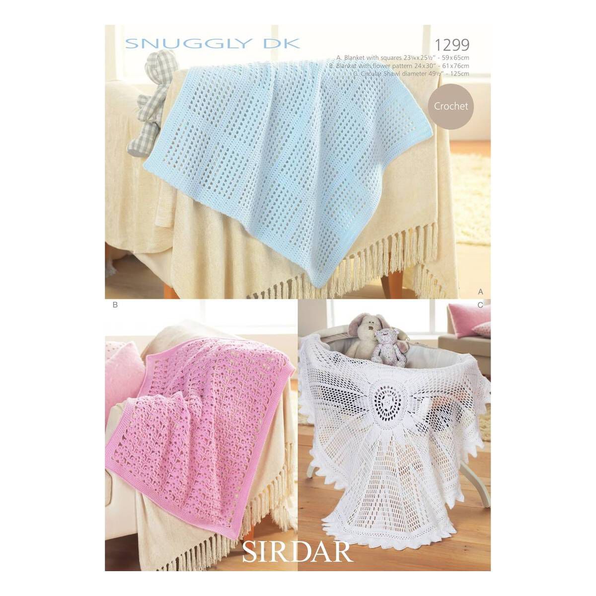 Sirdar Snuggly DK Blankets Digital Pattern 1299 | Hobbycraft