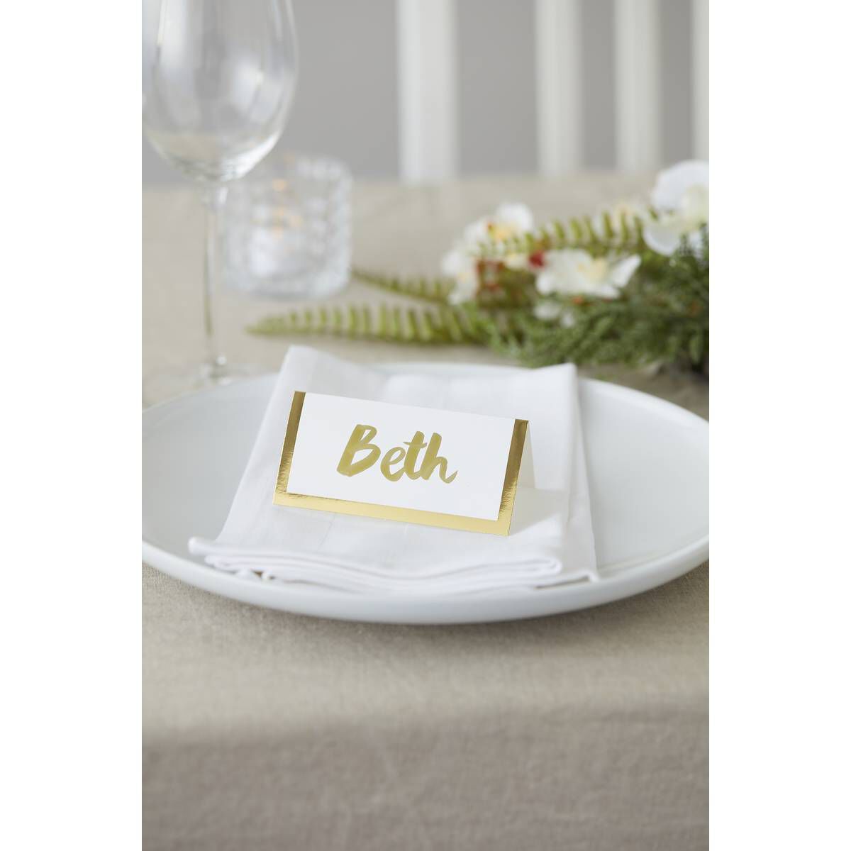 Gold Border Place Cards 10 Pack | Hobbycraft