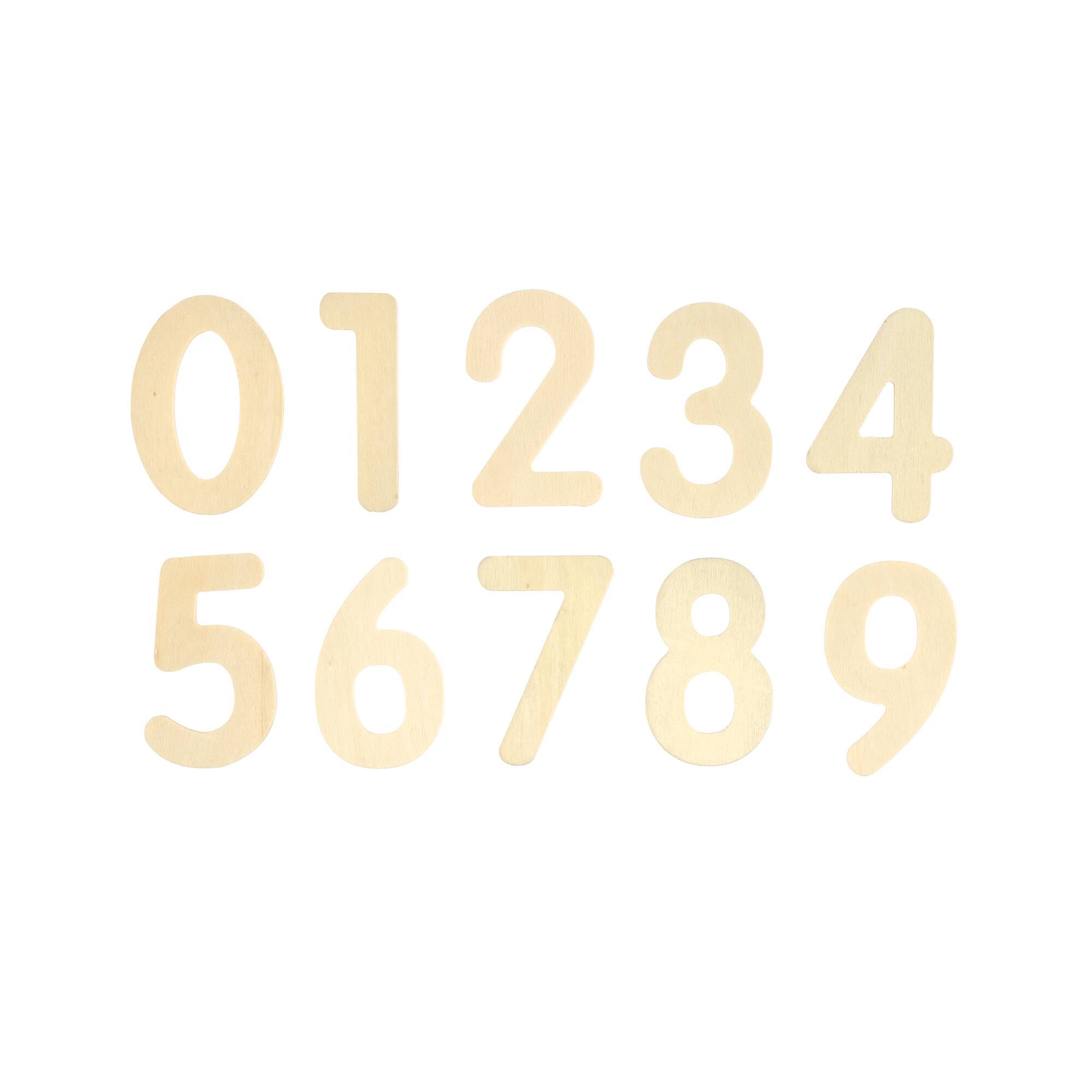 Wooden Numbers 10 Pack | Hobbycraft