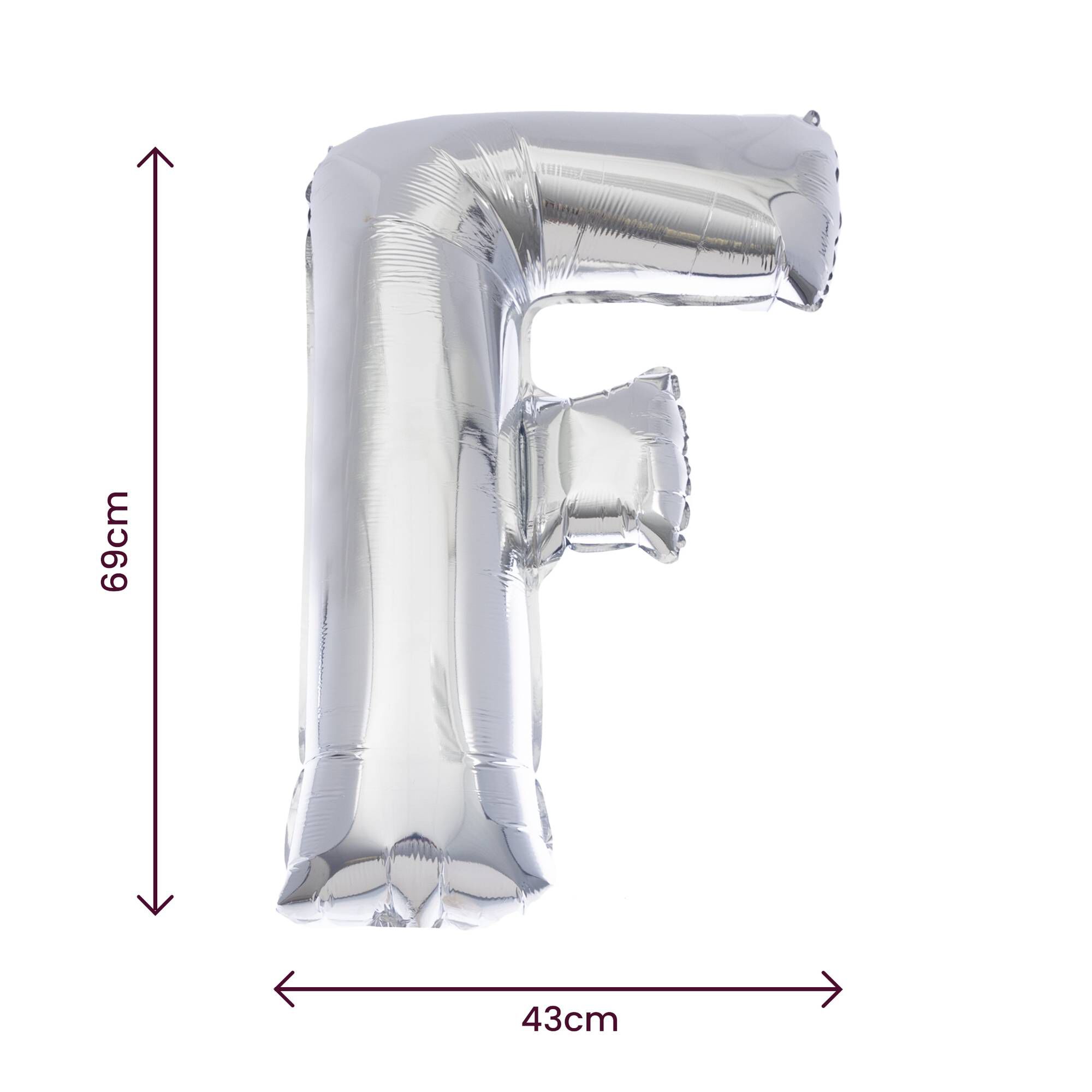 Extra Large Silver Foil Letter F Balloon | Hobbycraft