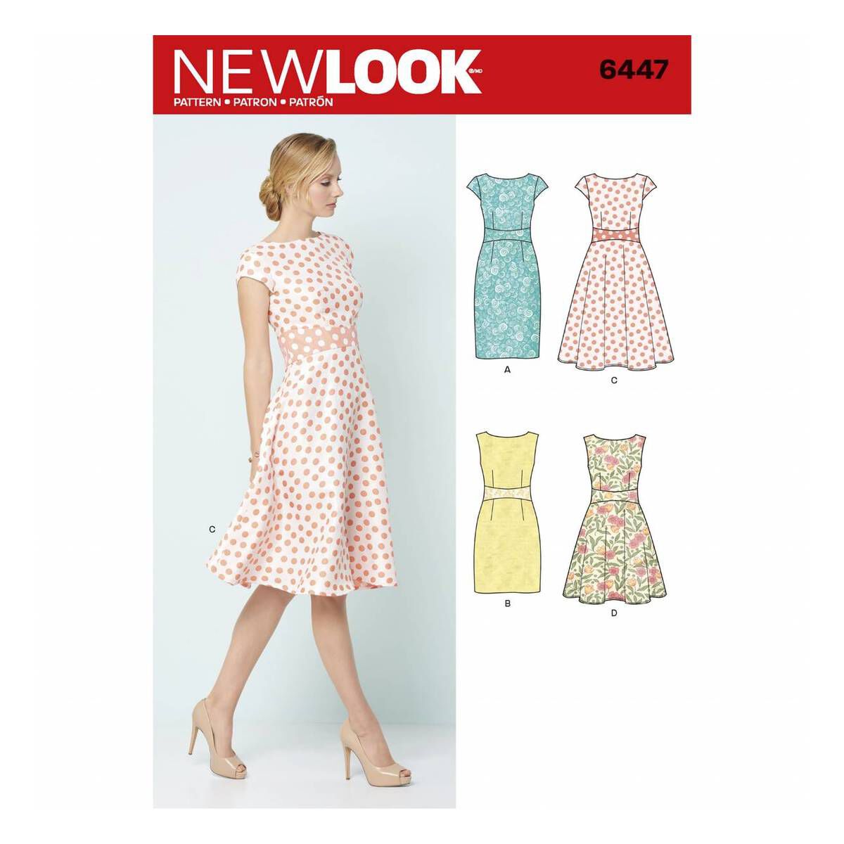 New Look Women's Dress Sewing Pattern 6447 | Hobbycraft