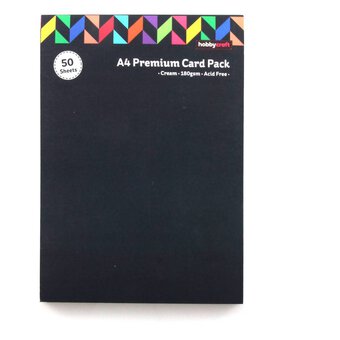 Premium Cream Card A4 50 Pack | Hobbycraft