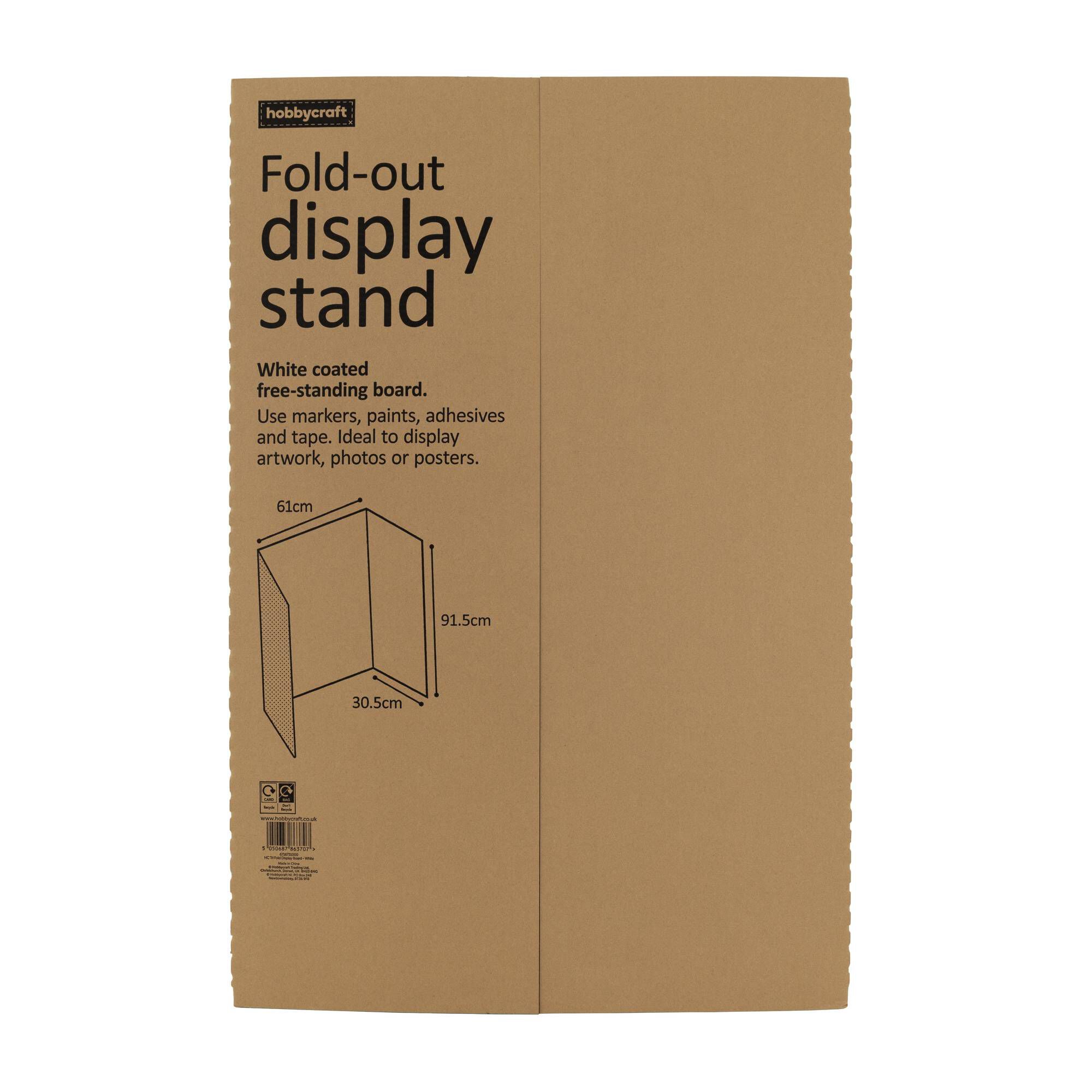 White Fold-Out Display Stand 91.5cm x 61cm | Hobbycraft
