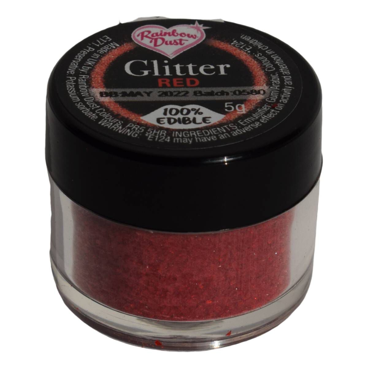 Rainbow Dust Red Edible Glitter 5g | Hobbycraft