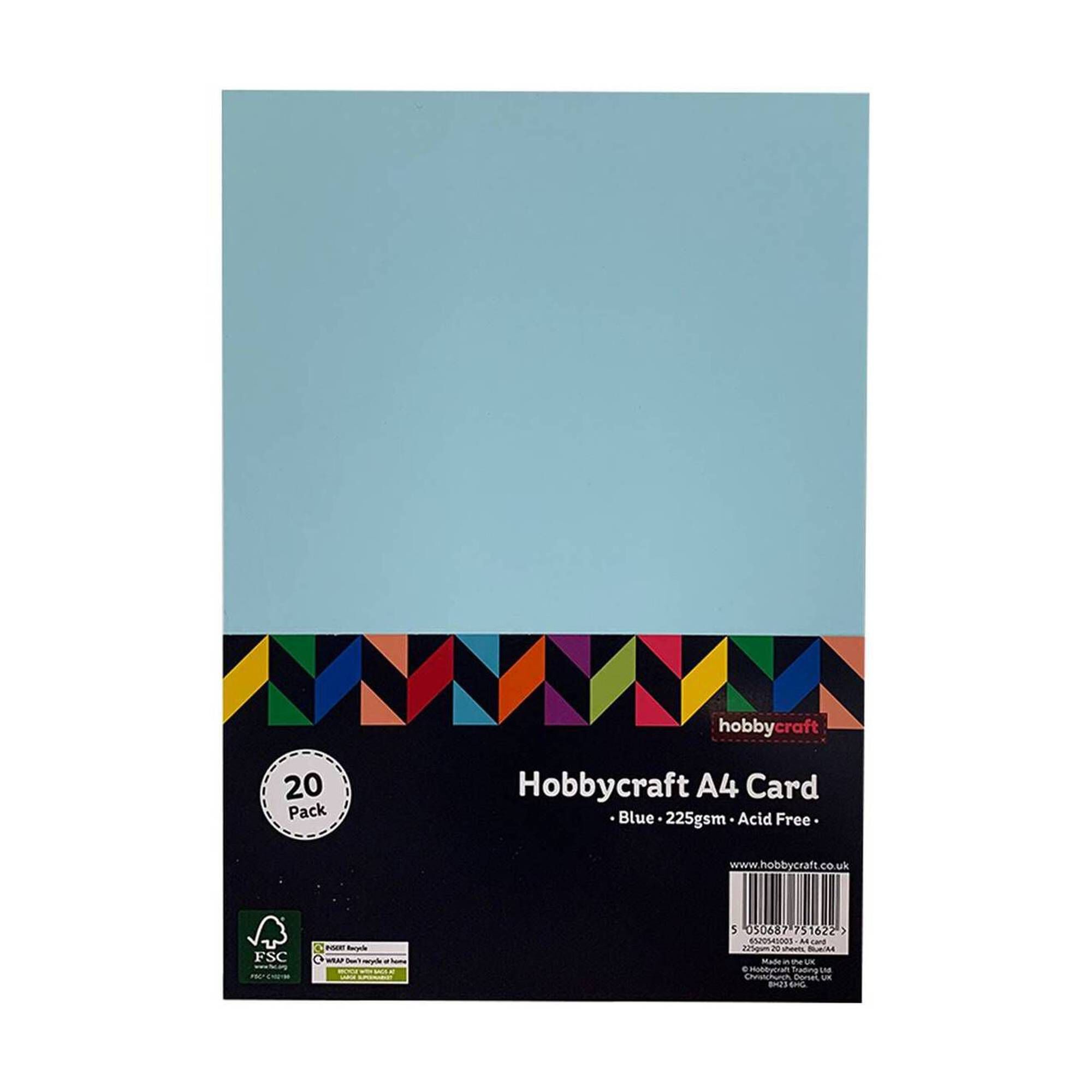 Blue Card A4 20 Pack | Hobbycraft
