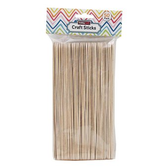 Wavy Wooden Craft Sticks 50 Pack | Hobbycraft