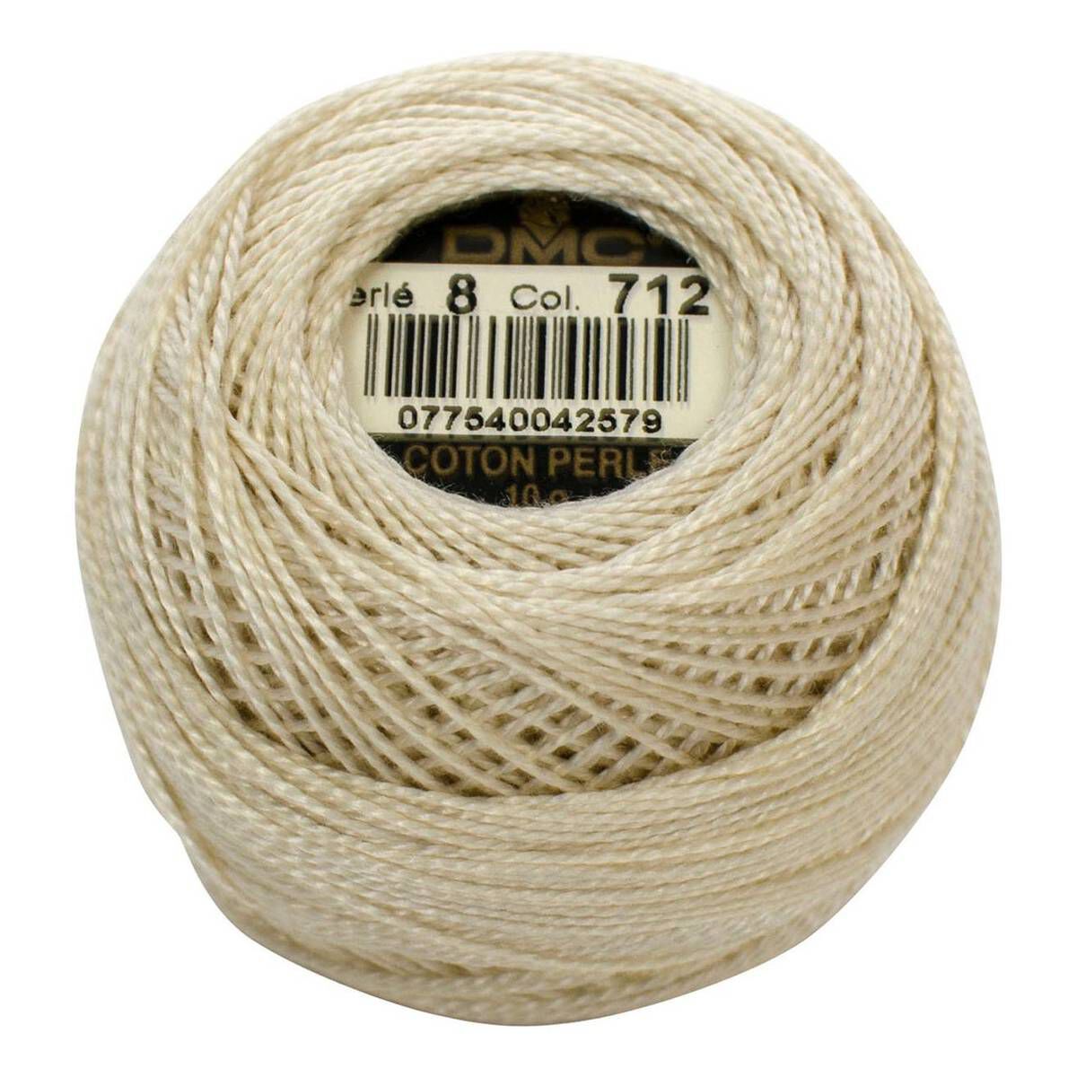 DMC Cream Pearl Cotton Thread on a Ball Size 8 80m (712) | Hobbycraft