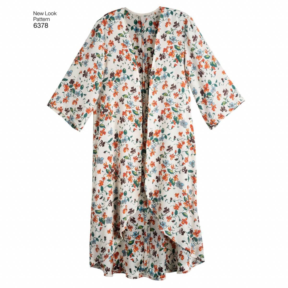 New Look Women's Kimono Sewing Pattern 6378 | Hobbycraft