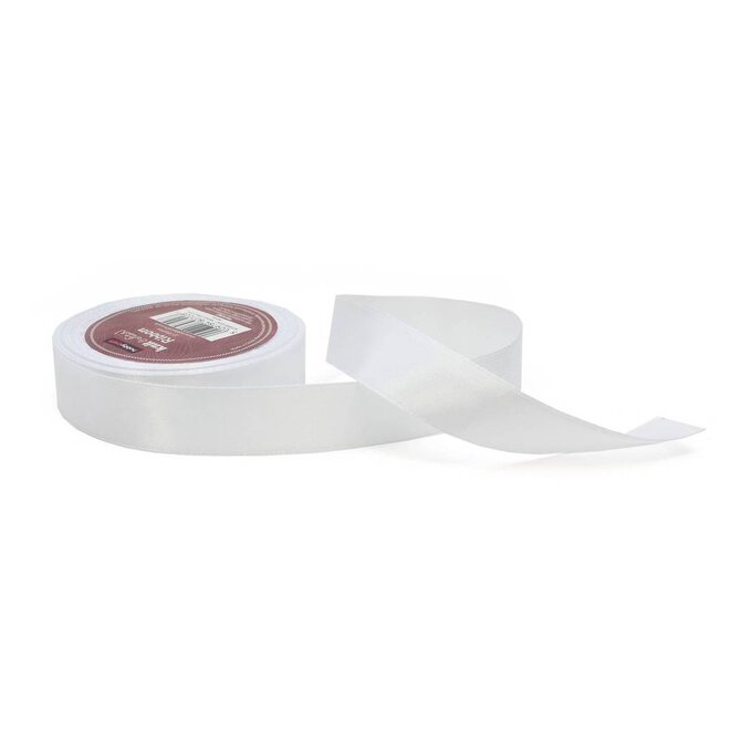 White Satin Ribbon 20 mm x 15 m | Hobbycraft