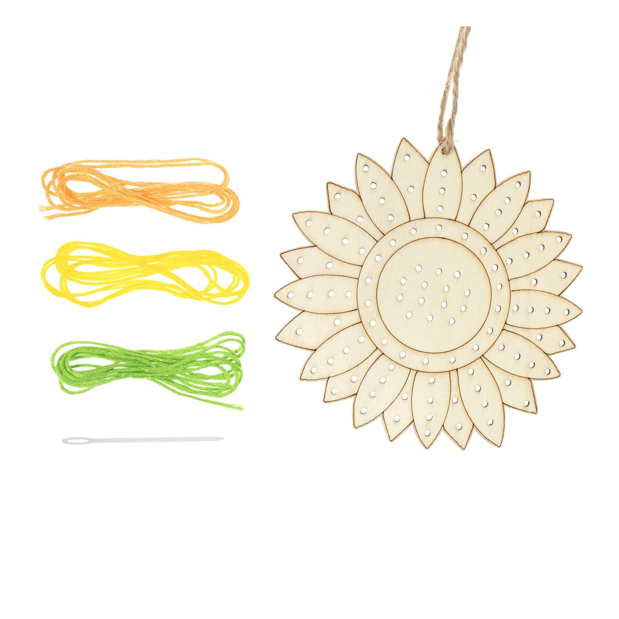 Flower Wooden Threading Kit | Hobbycraft