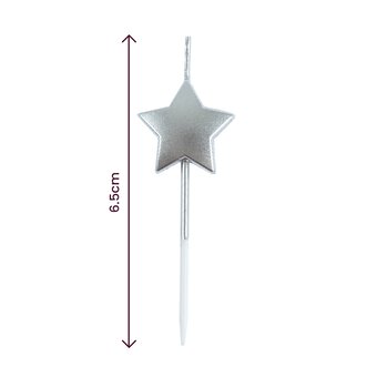 Whisk Silver Star Candles 5 Pack | Hobbycraft