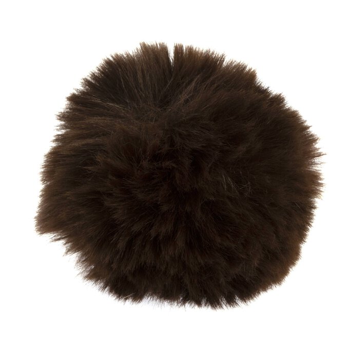 Brown Faux Fur Pom Pom 11cm | Hobbycraft