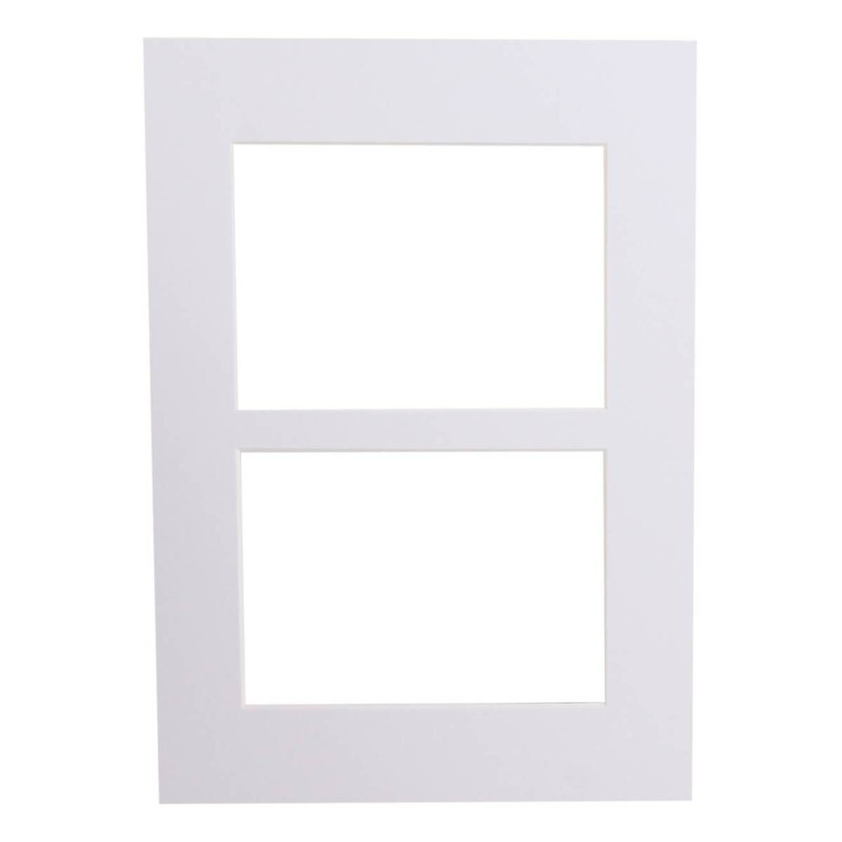 Iced White Double Aperture Mount A4 | Hobbycraft