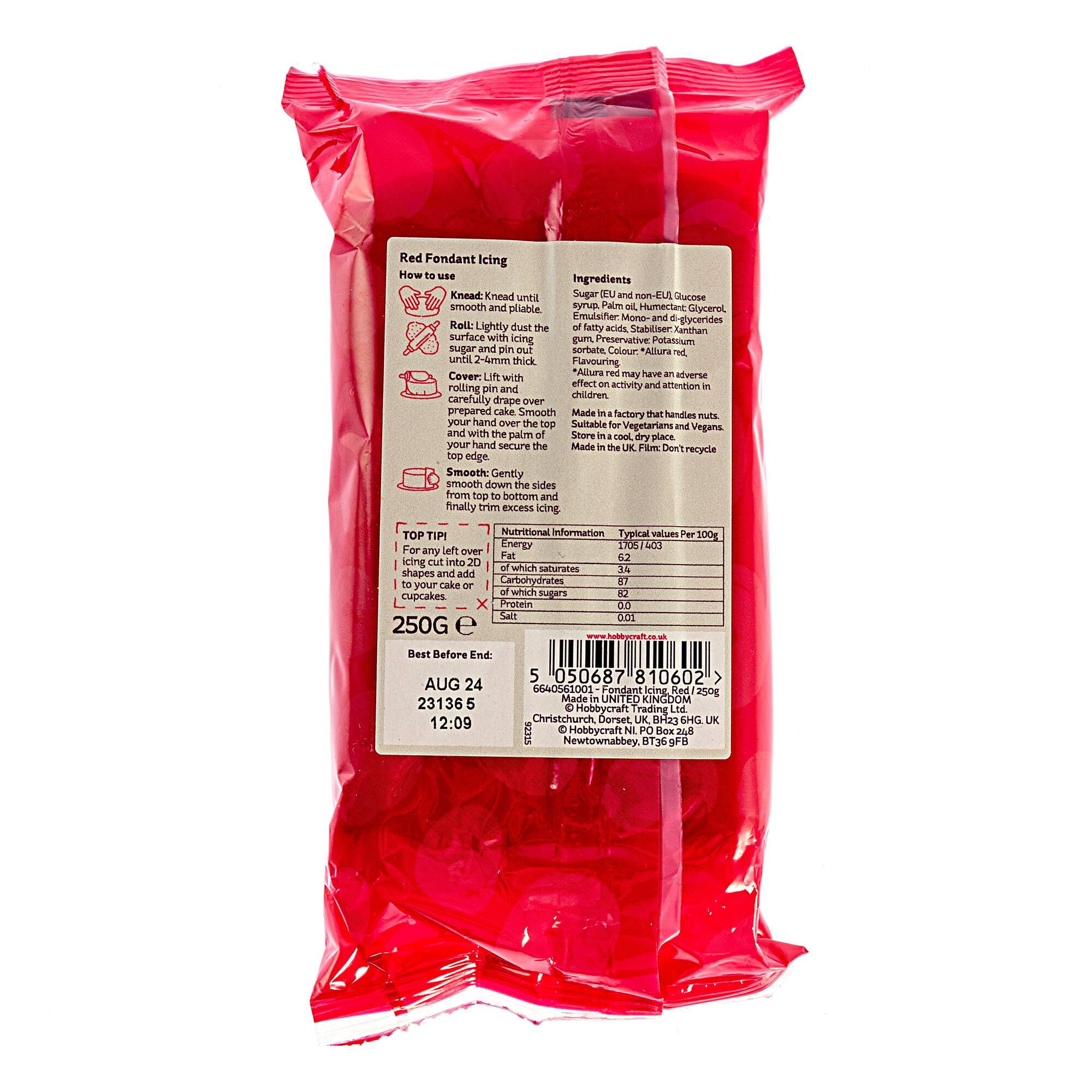 Red Fondant Icing 250g | Hobbycraft