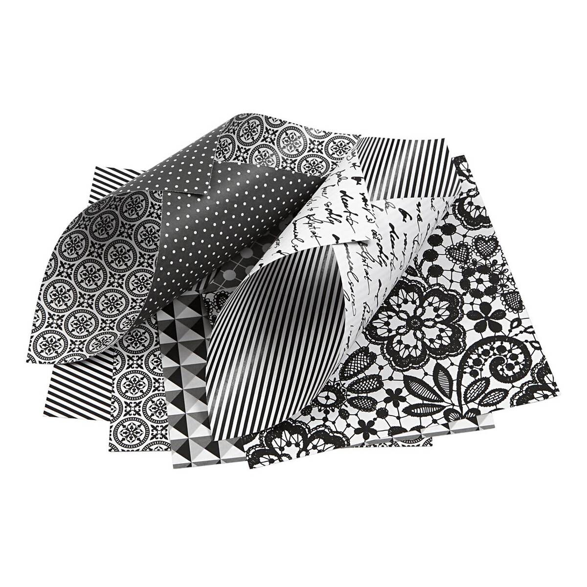 Black Monochrome Origami Paper 10cm 50 Pack | Hobbycraft