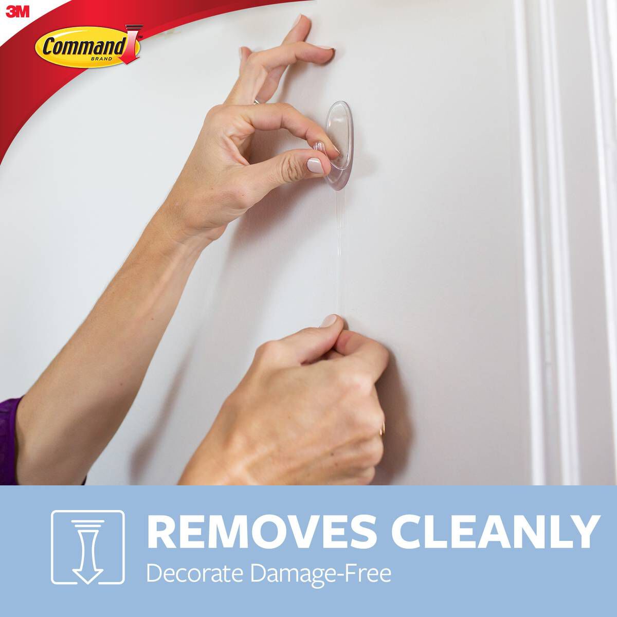 Command Medium Clear Hooks with Clear Strips 2 Pack | Hobbycraft